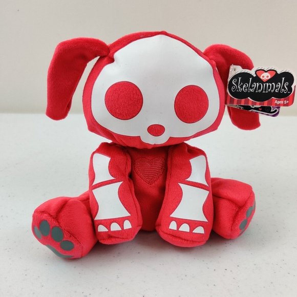 Jakks Pacific | Toys | Skelanimals Dax Red Dog Cute Dark Cuddly Stuffed ...